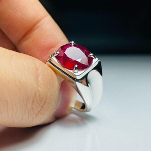 10 Carat Natural Ruby in 925 Silver Ring - Grade 1 – Astrogems Limited